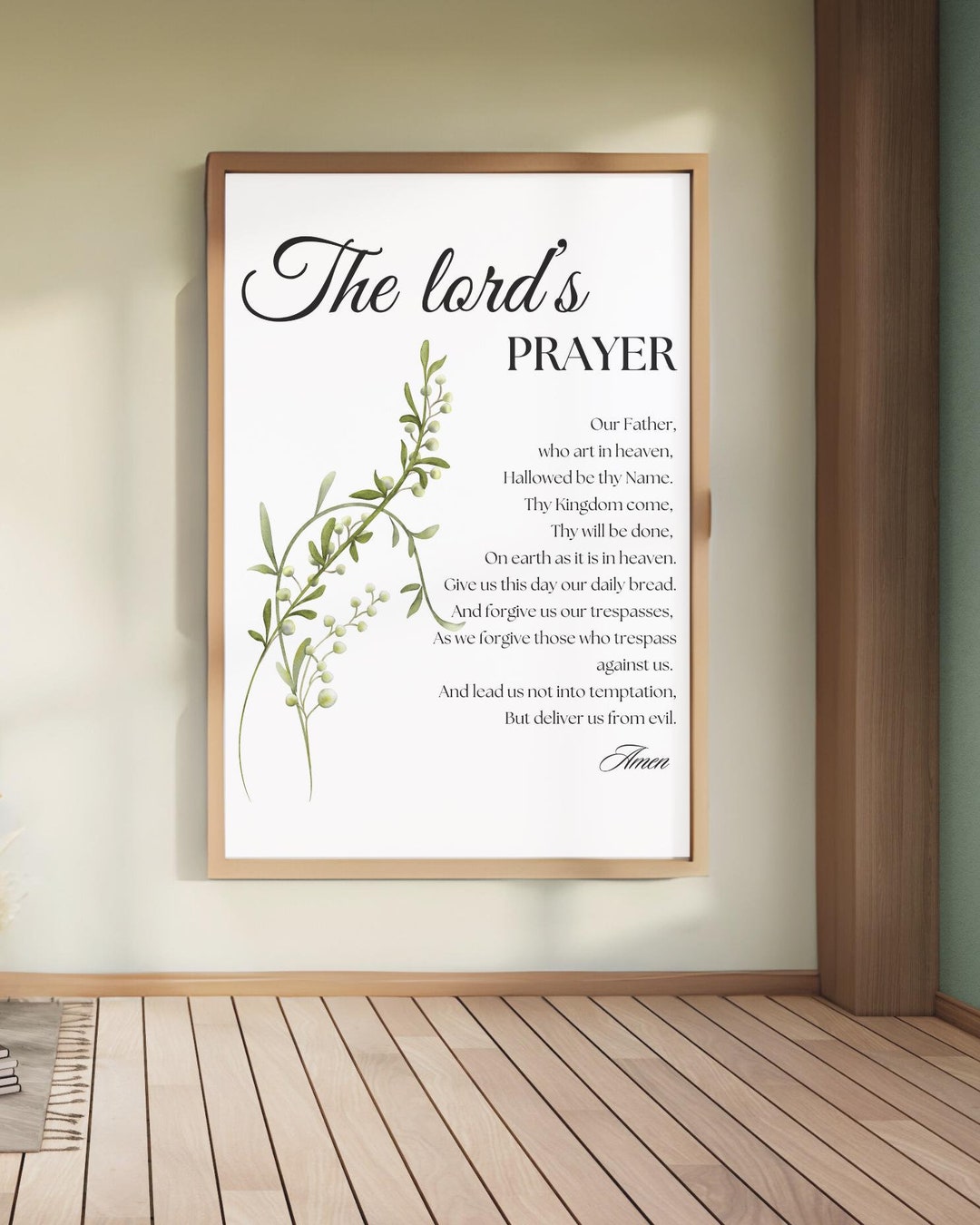 The Lord's Prayer- ENGLISH Prayer - Wall Art - Catholic Digital Art ...