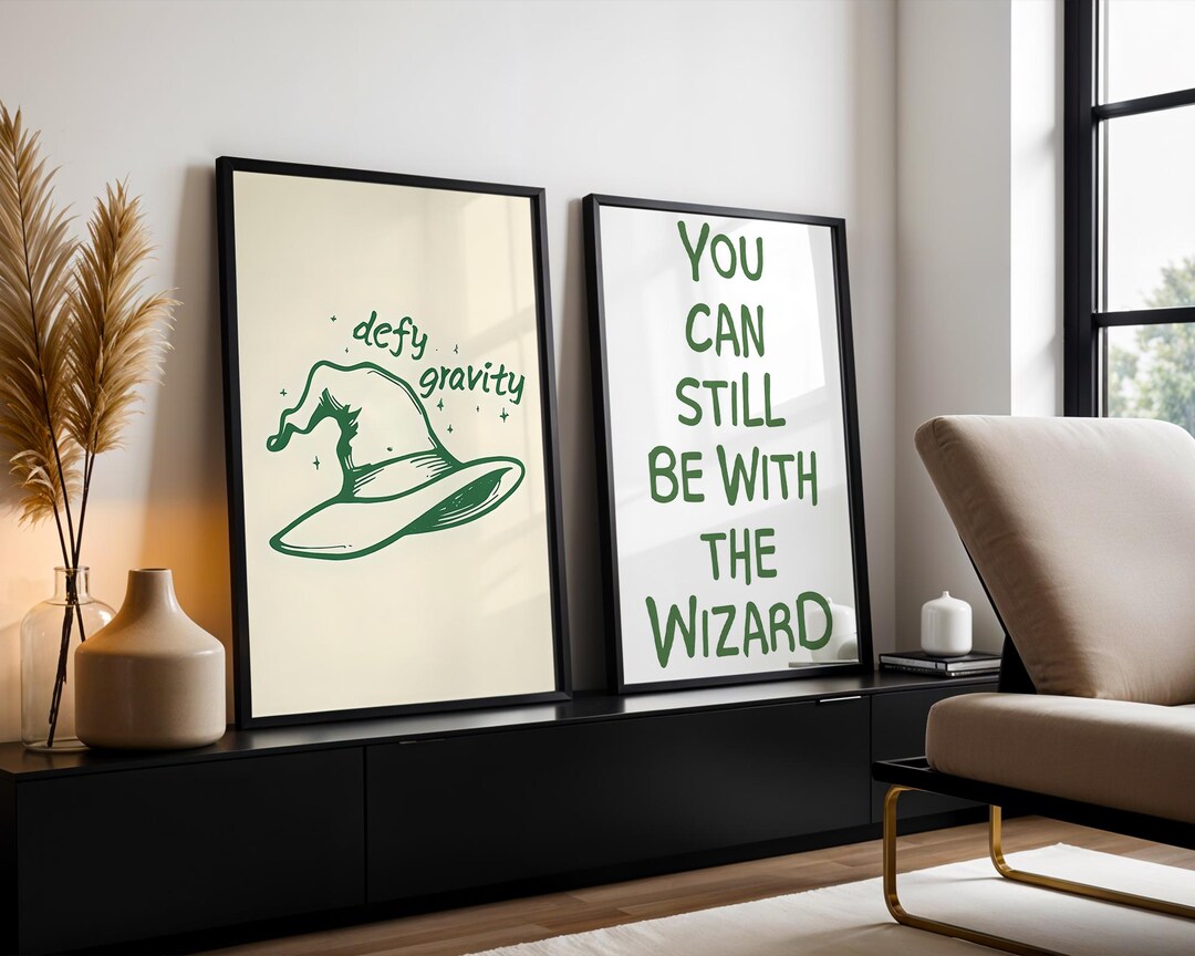Wicked Bundle | 2 Digital Posters | Defying Gravity, Wizard Prints ...