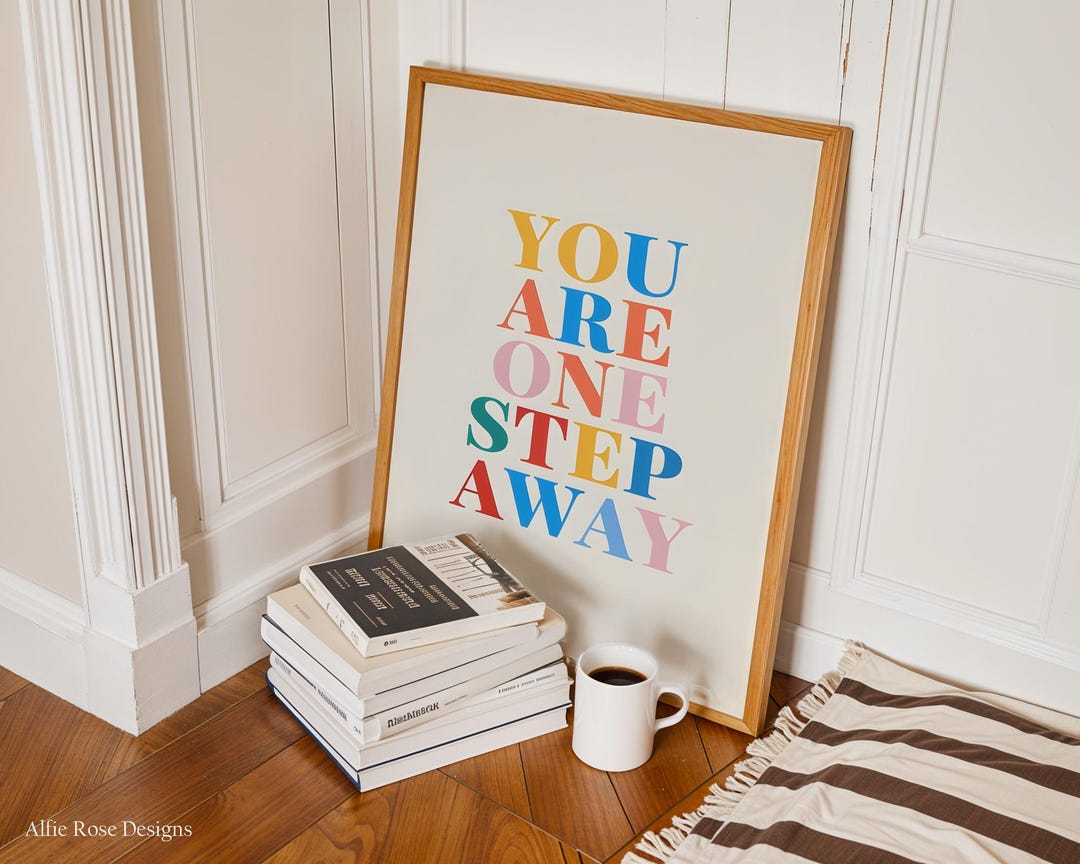 Motivational Quote Print: Colorful Typography Art (digital Download) - Etsy