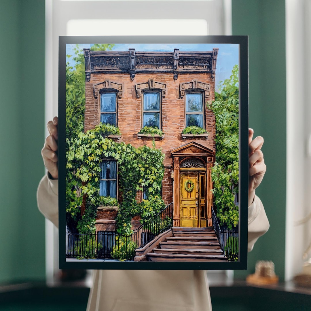 Brownstone Wall Art | Digital Download | Apartment Aesthetic ...