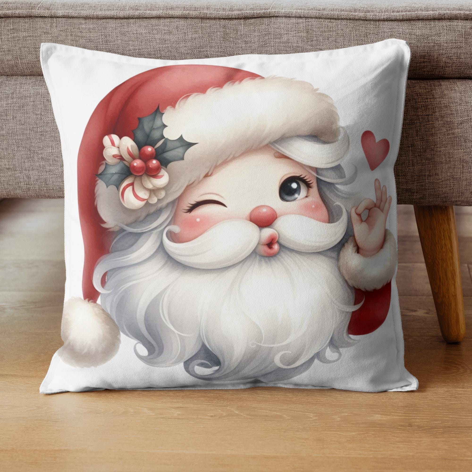 Santa Faces Clipart Bundle, Retro Santa Face Christmas PNG, Vintage ...
