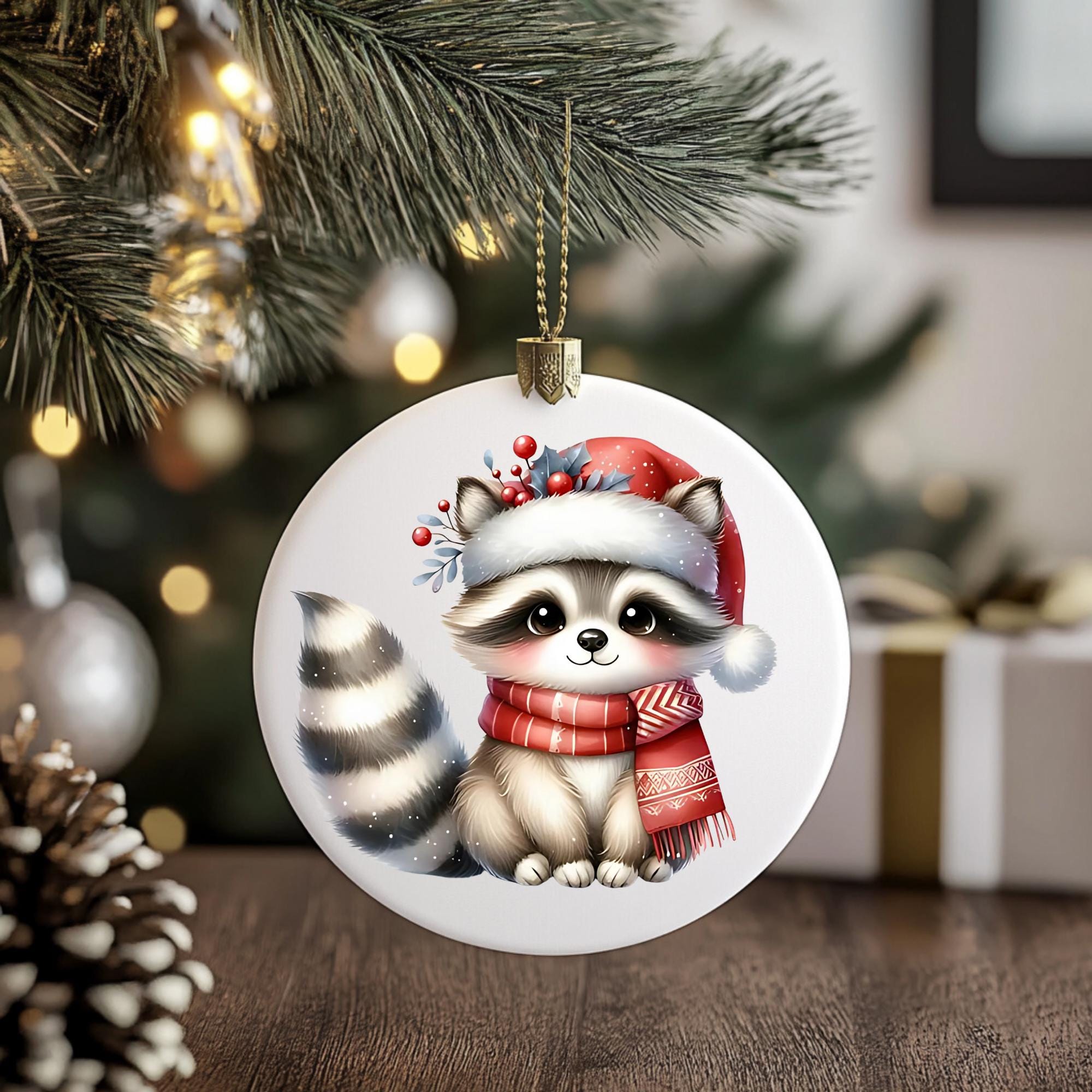 Watercolor Christmas Woodland Animals Clipart: PNG Images (digital ...