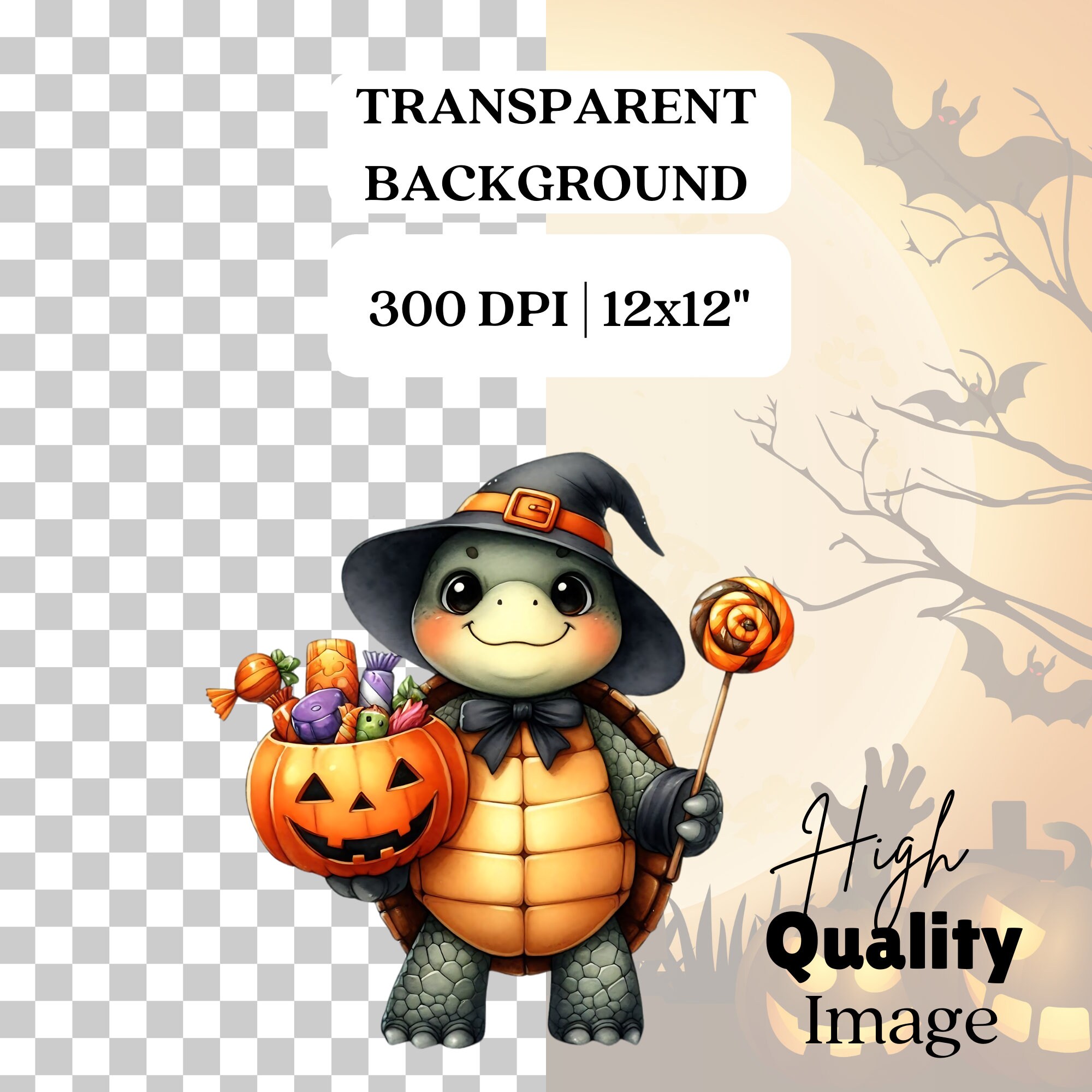 Watercolor Halloween Animals Clipart Bundle, Spooky Cute Halloween for ...