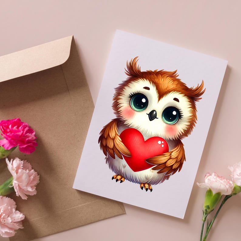 Watercolor Valentines Day Clipart, Woodland Animals, Baby Animals ...