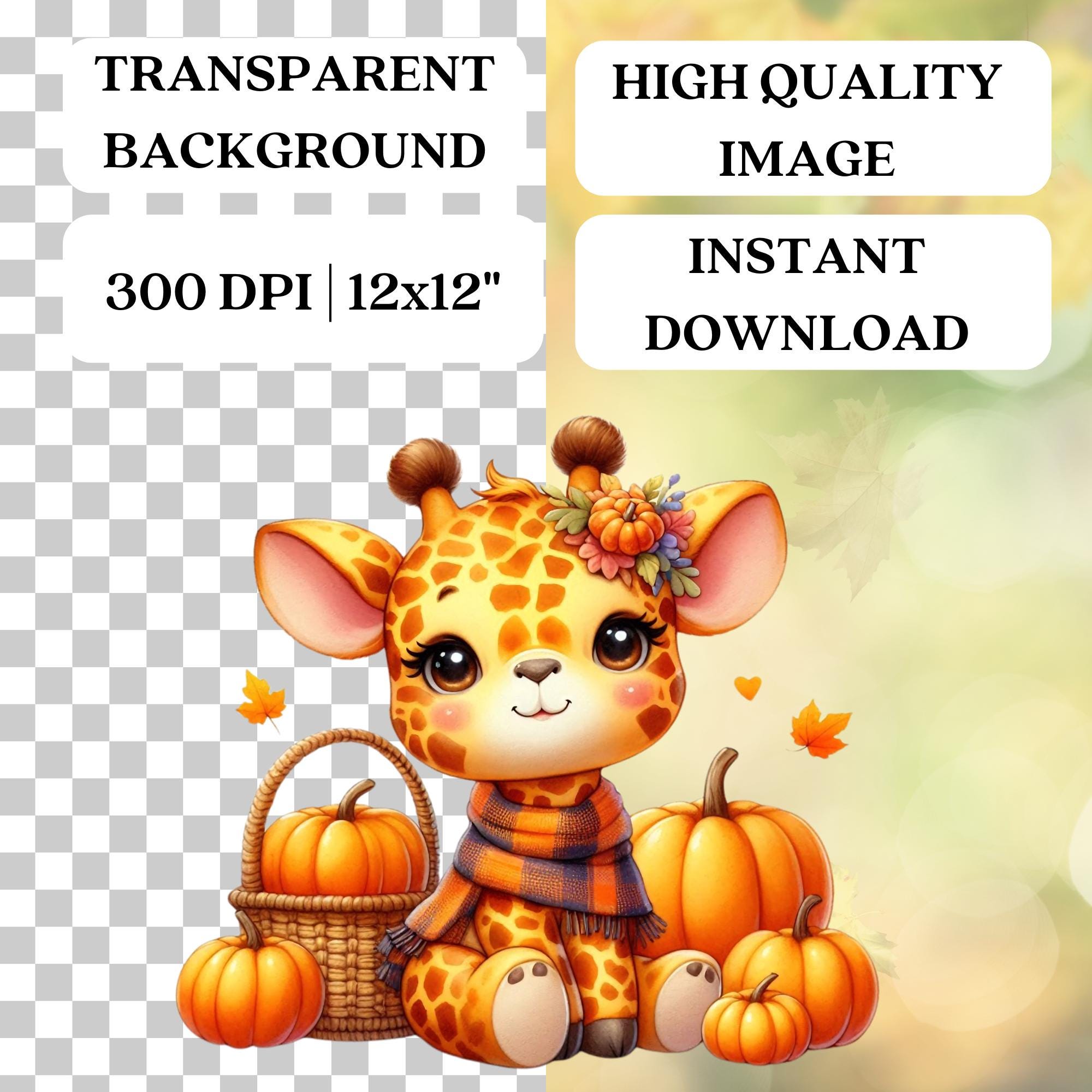 Fall Cute Animals PNG Bundle, Autumn Animals, Watercolor Baby Animals ...