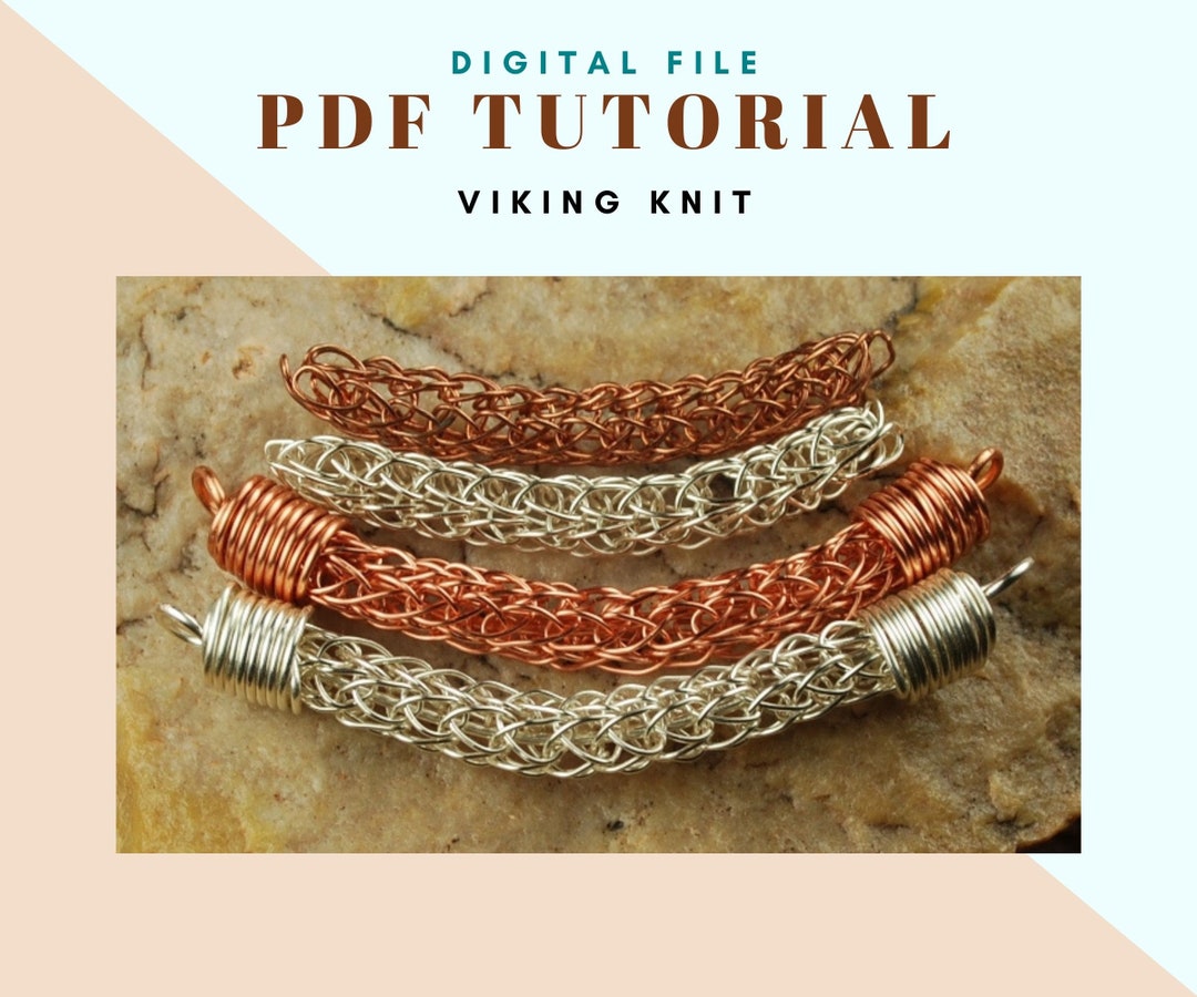 Viking Knit Tutorial With Wire Wrapped Bead Caps, DIY, PDF File - Etsy
