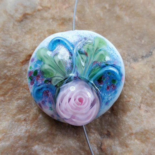 Rose Lampwork Beads - Etsy