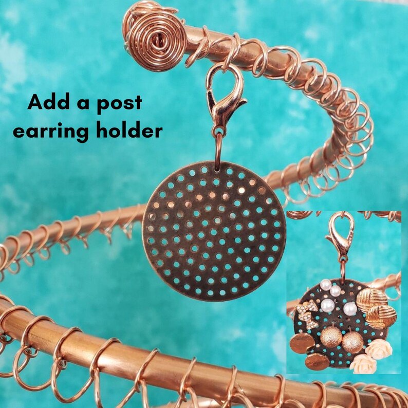 Spiral Copper Earring Holder, 50 Loops, Optional Post Holder - Etsy