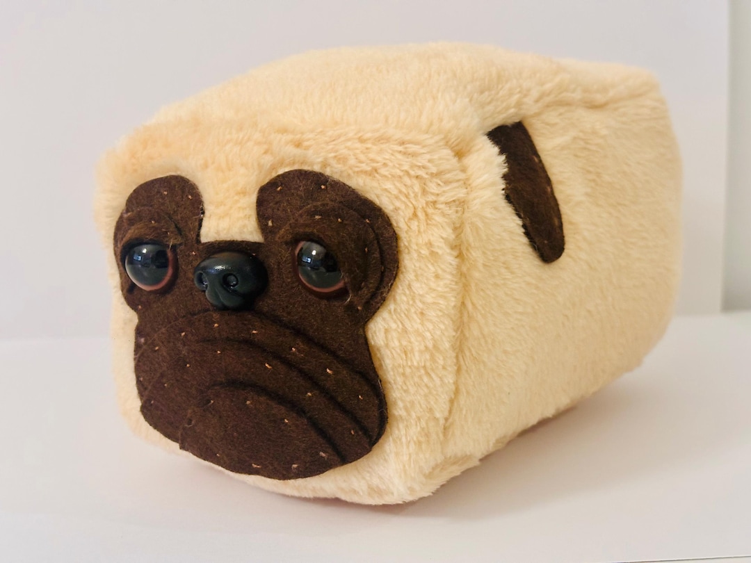 Pug Loaf Plushie, Cute and Cuddly Pug Bread Stuffed Animal, Great Gift ...