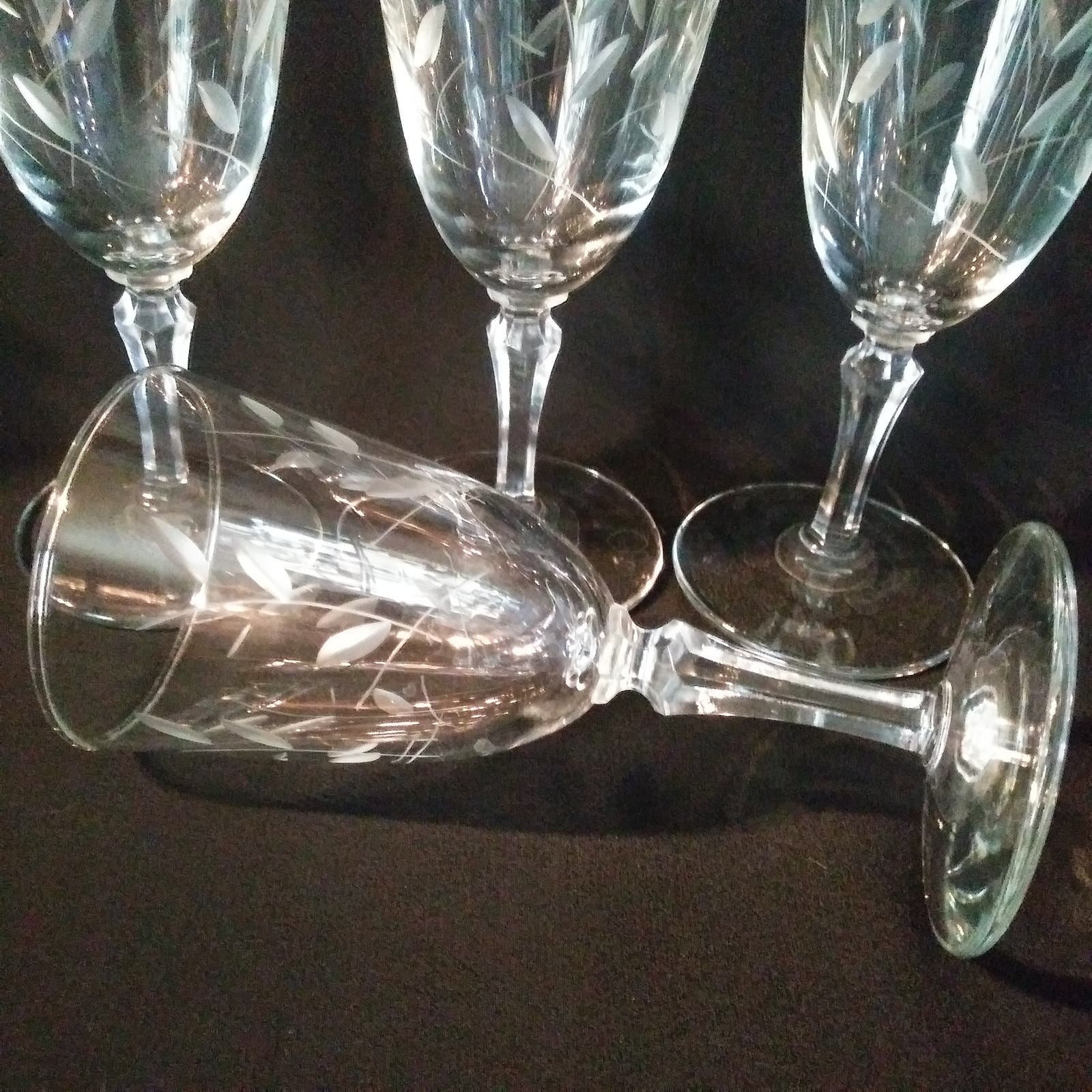 12 Pc Assorted Set Libbey Cut Glass Stemware in Pricilla - Etsy