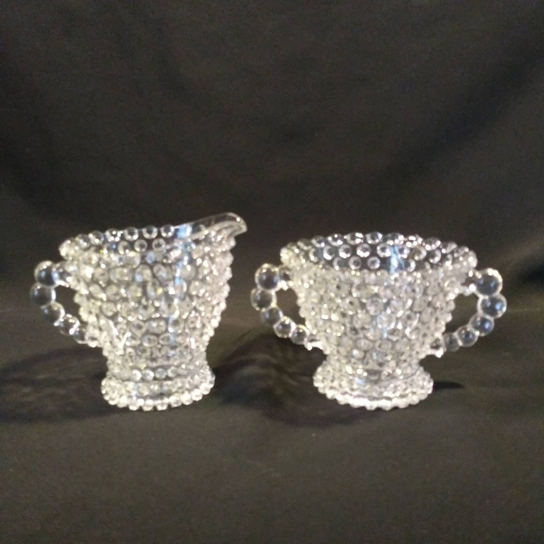 Duncan Miller Depression Glass Hobnail Clear Mini Sugar N Creamer - Etsy