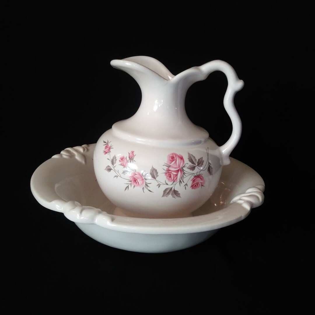 Royal Haeger Pitcher and Wash Basin Bowl Set, Model Number 3055 - Etsy