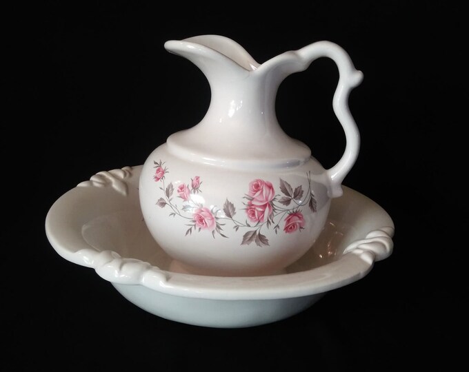 Royal Haeger Pitcher and Wash Basin Bowl Set, Model Number 3055 - Etsy