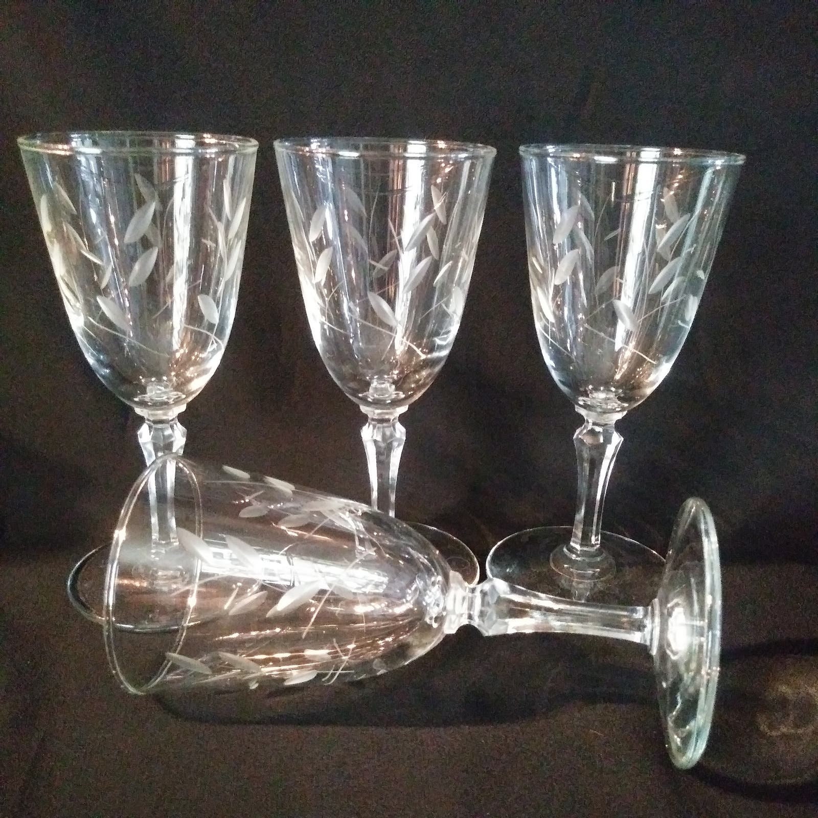 12 Pc Assorted Set Libbey Cut Glass Stemware in Pricilla - Etsy
