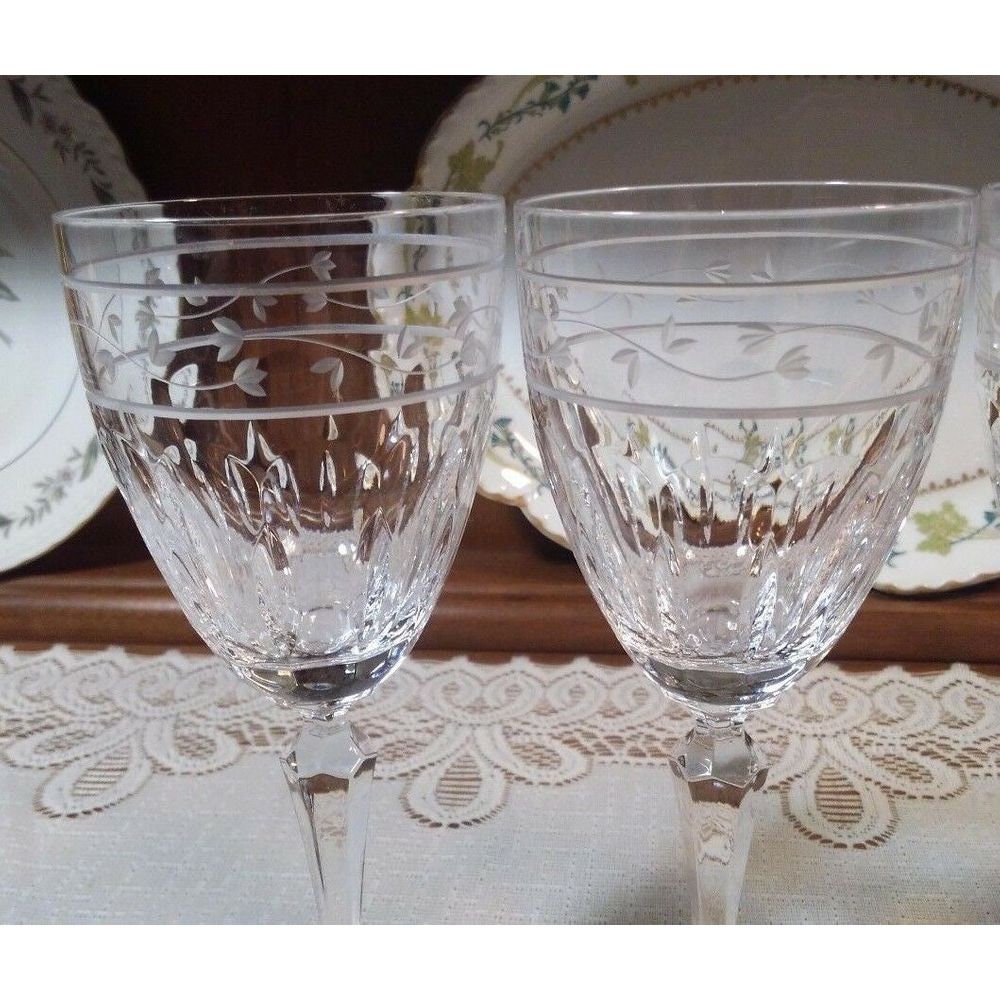 New Marked Gorham Fine Crystal Stemware. Rosecliff Pattern Water Goblet ...