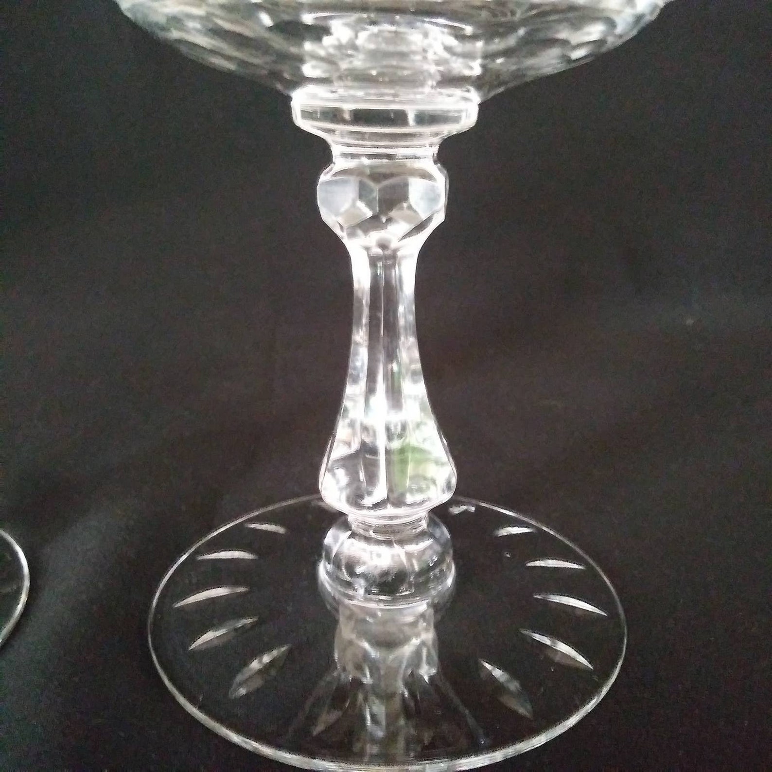 4 Pc Set Mixed Bubble Stem Cut Crystal Glassware - Etsy