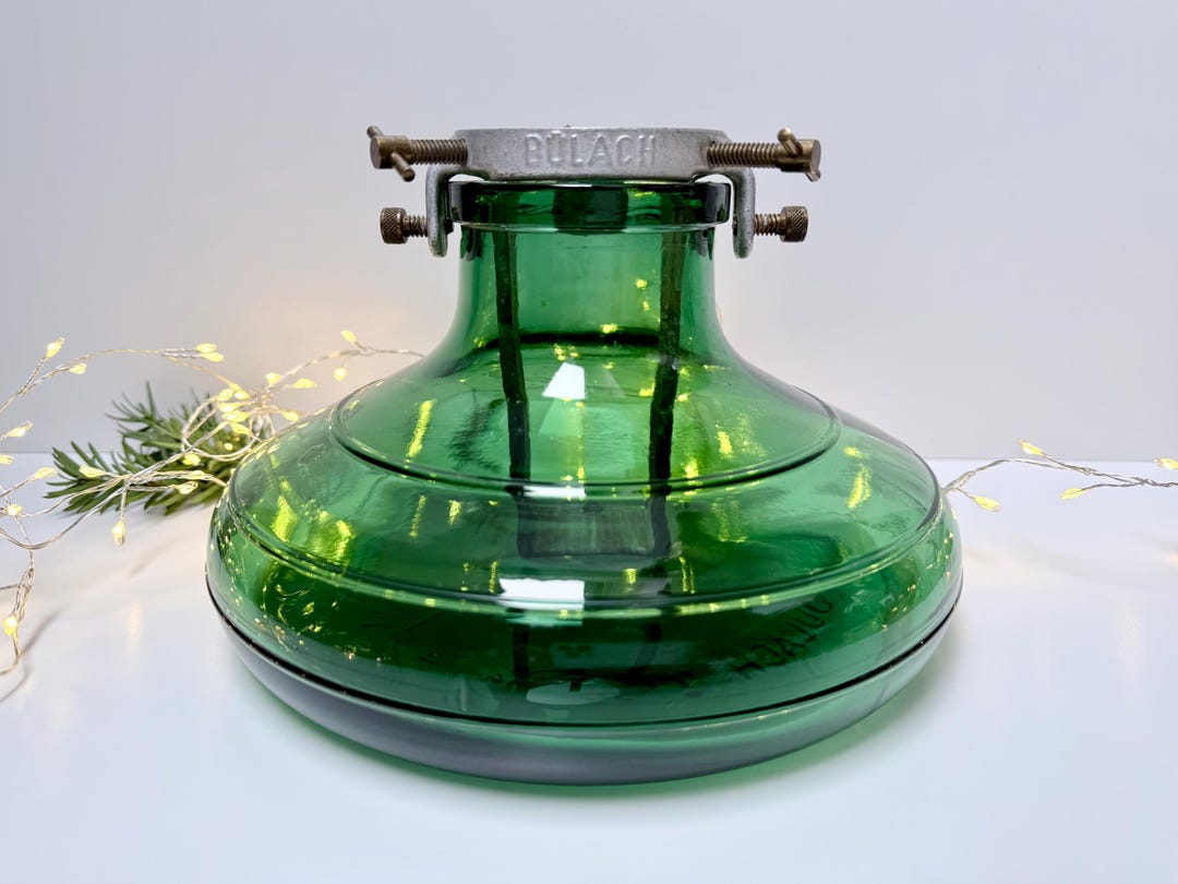 Vintage BULACH MEDIUM Vintage Green Glass Christmas Tree Stand | Bülach ...
