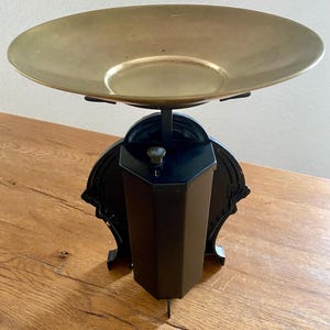 1950s Swedish EKS Black Metal Kitchen Weighing Scales With Brass Pan ...