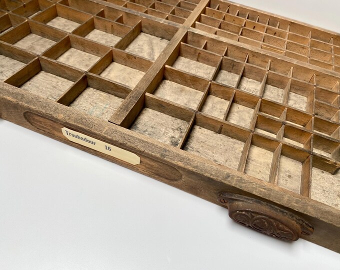 Hamilton Letterpress Type Case Drawer Side Table Glass Top - Etsy