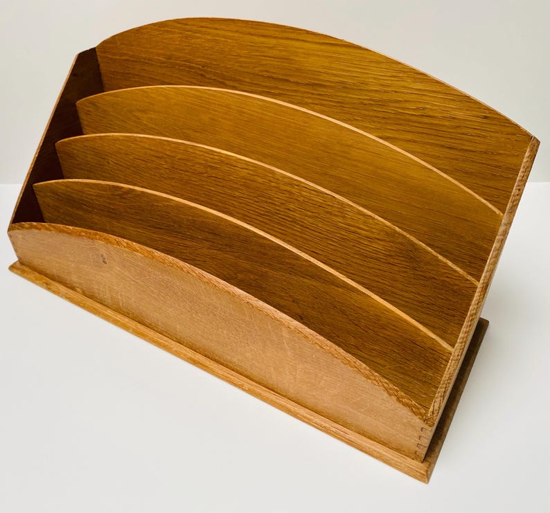 Large A4 Document Holder Wooden With 4 Sections in a Mid-century Modern ...