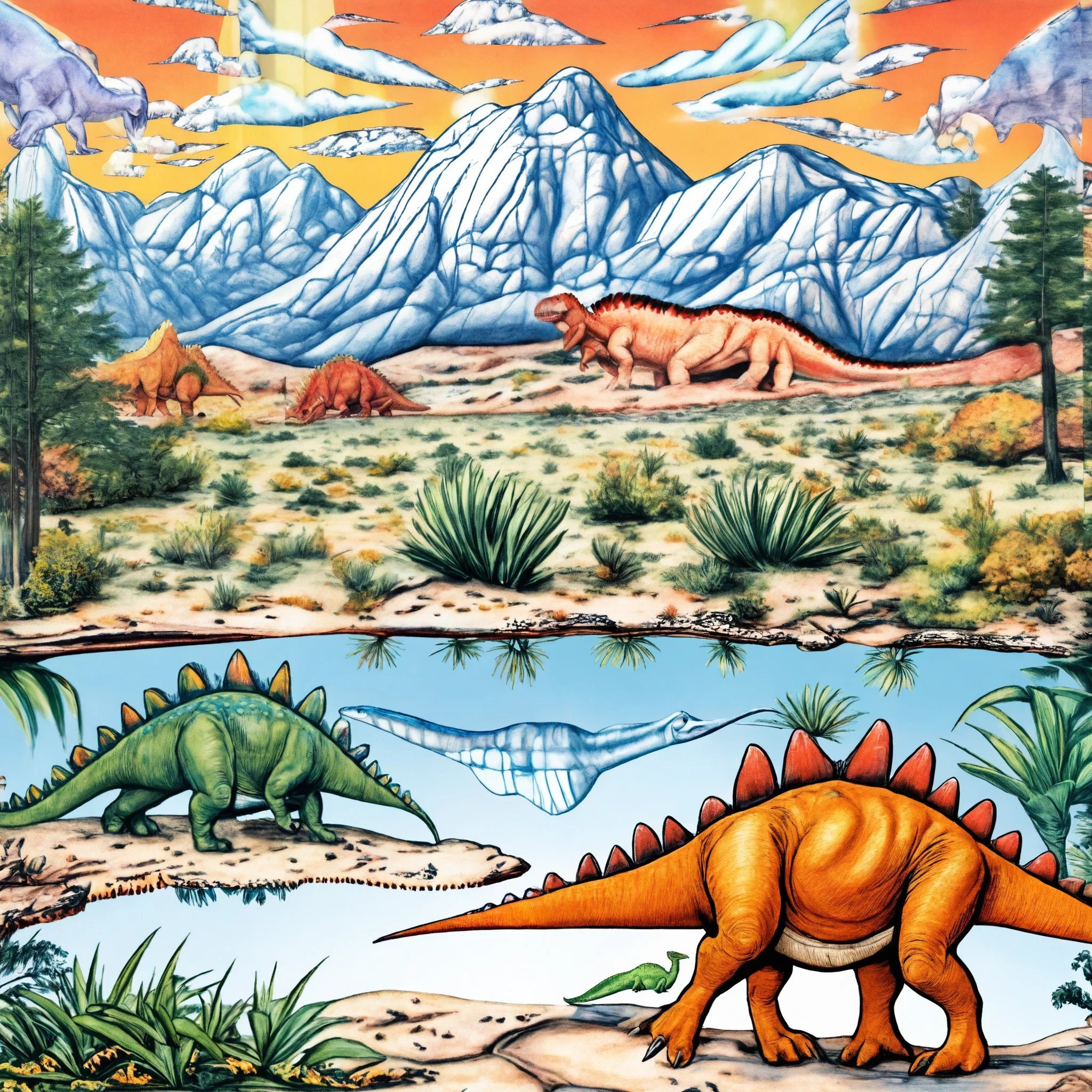 Dinosaurs Digital Paper for Your Crafting Projects - Etsy