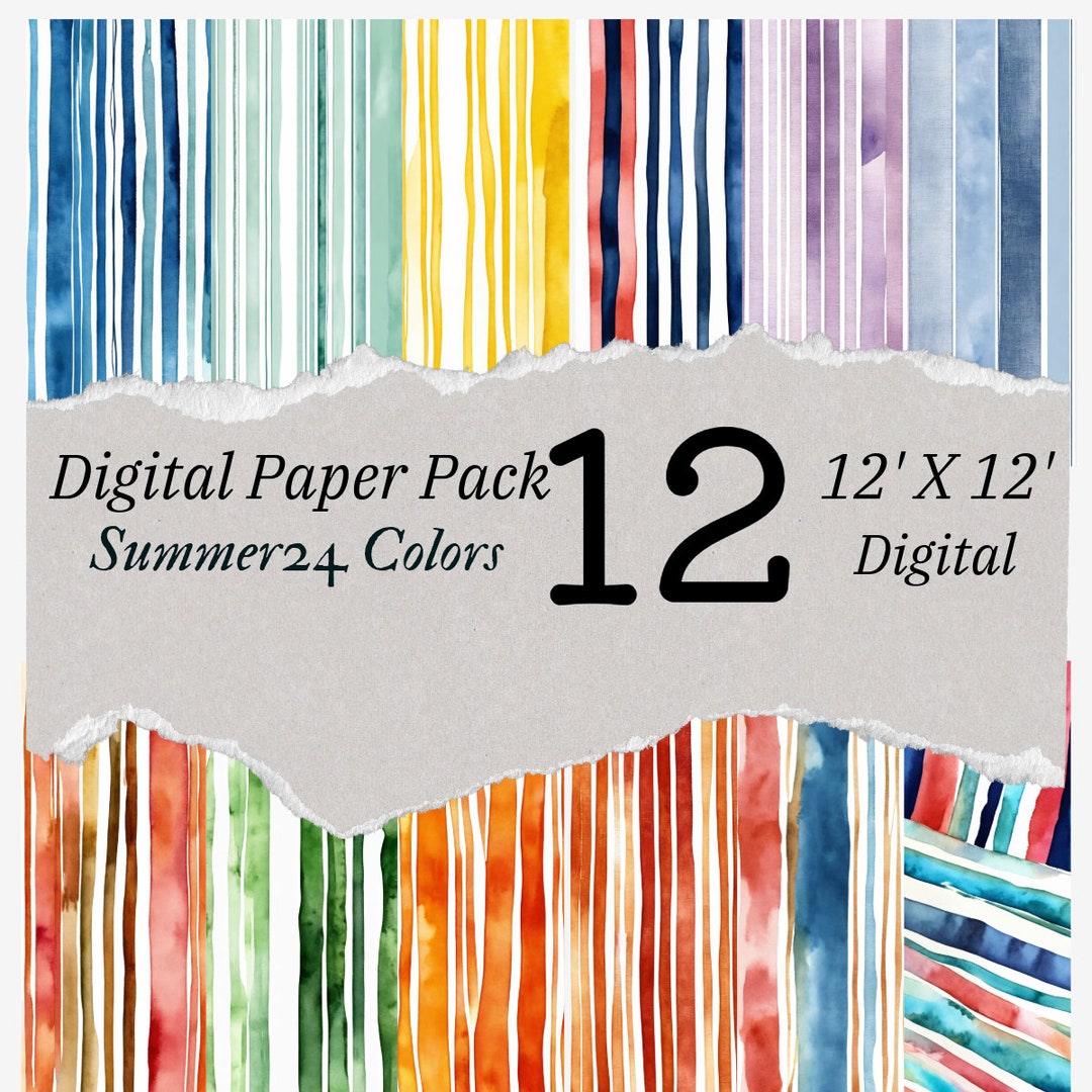 Colors of Summer 2024 Inspired Digital Paper for Your Crafting Projects ...