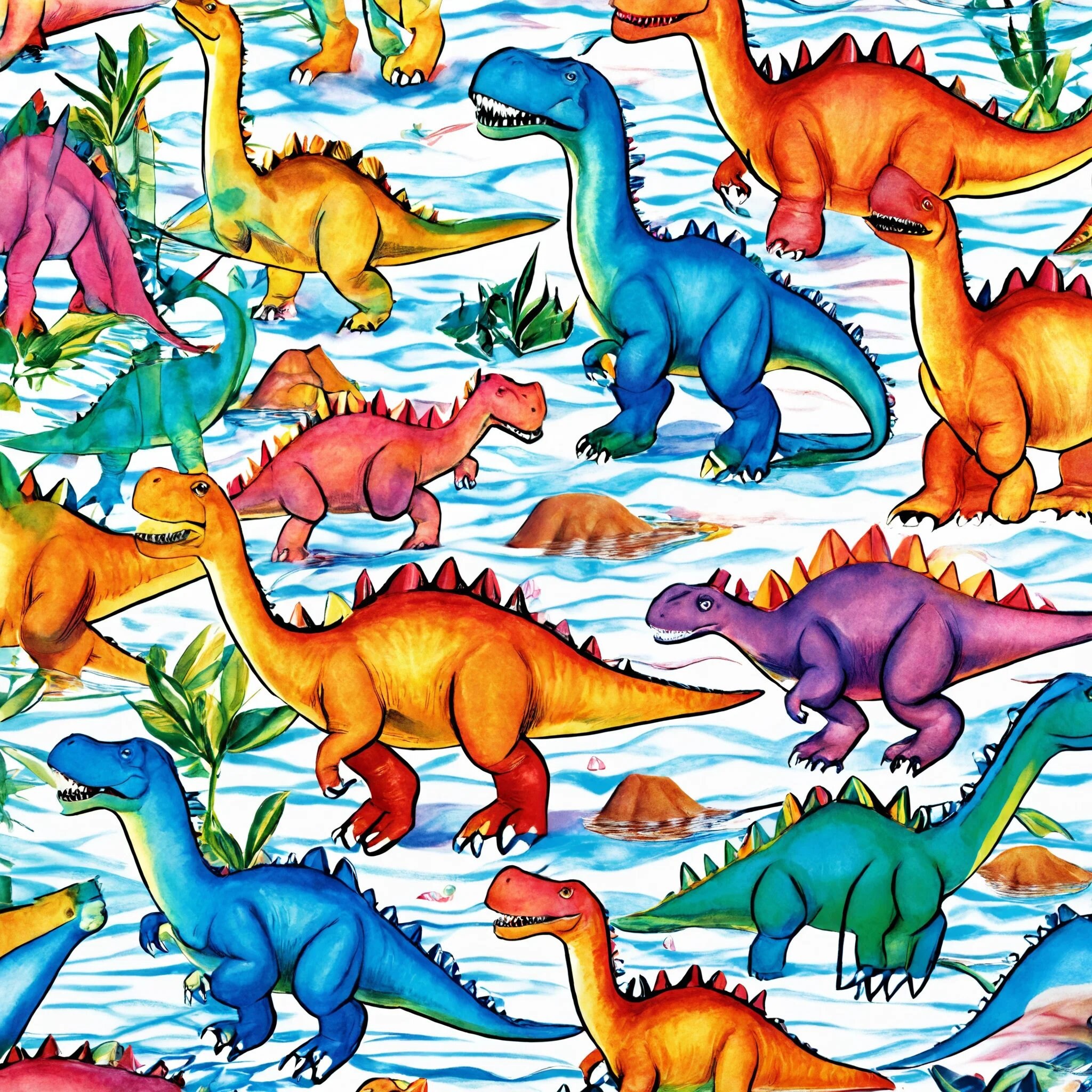Dinosaurs Digital Paper for Your Crafting Projects - Etsy