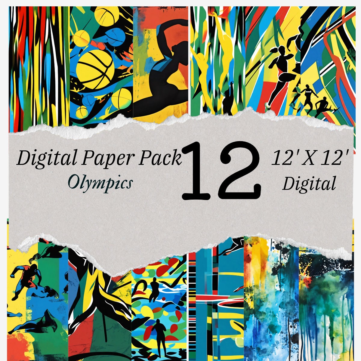 Olympic Themed Digital Paper for Your Crafting Projects - Etsy