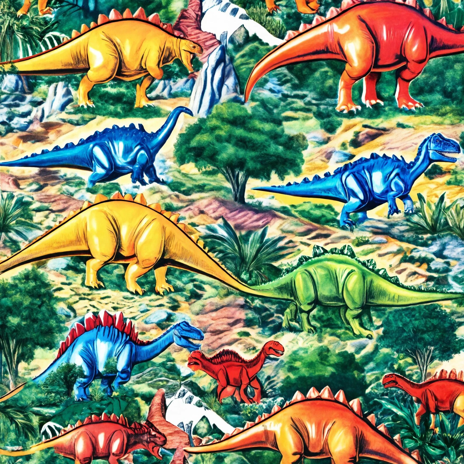 Dinosaurs Digital Paper for Your Crafting Projects - Etsy