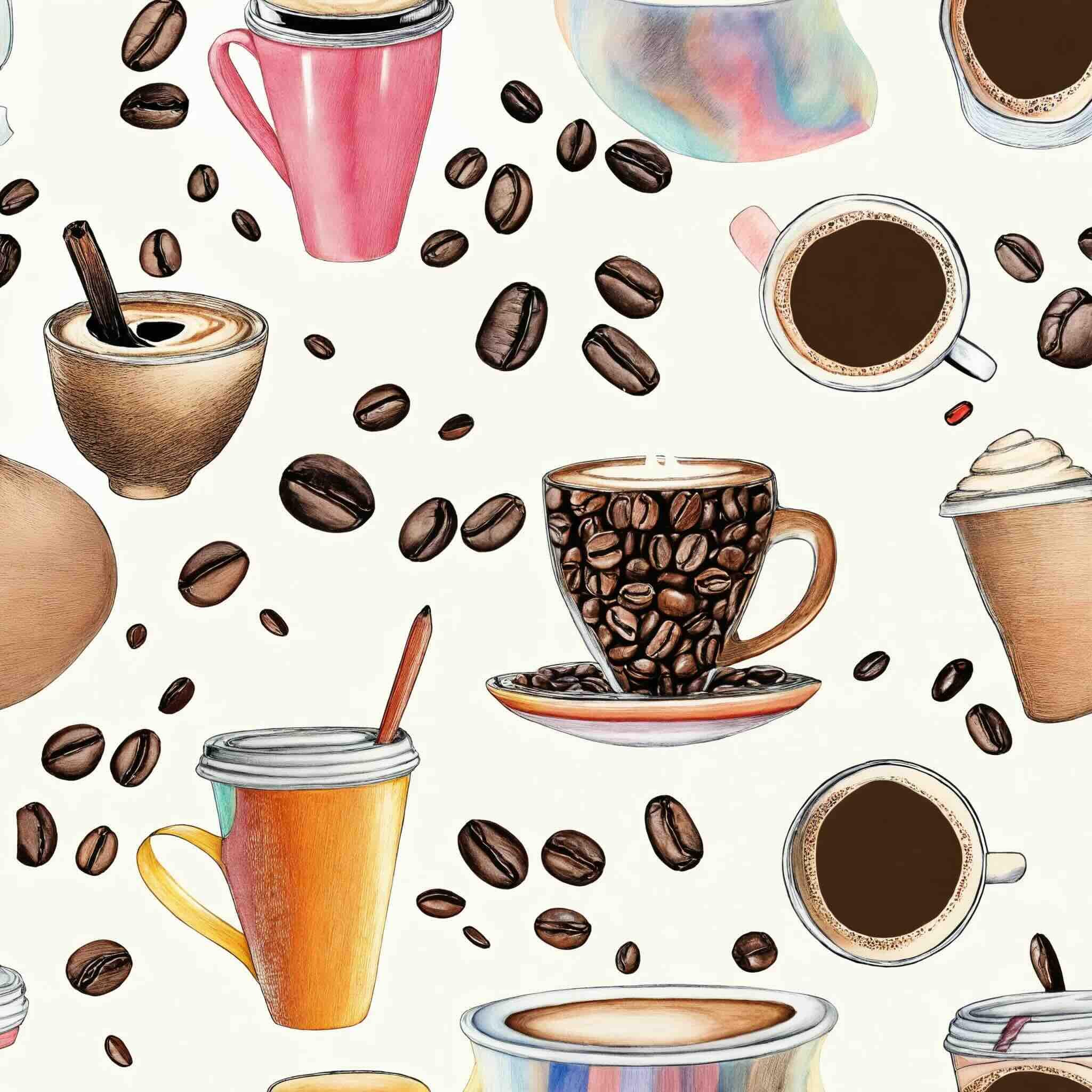 Coffee Inspired Digital Paper for Your Crafting Projects - Etsy