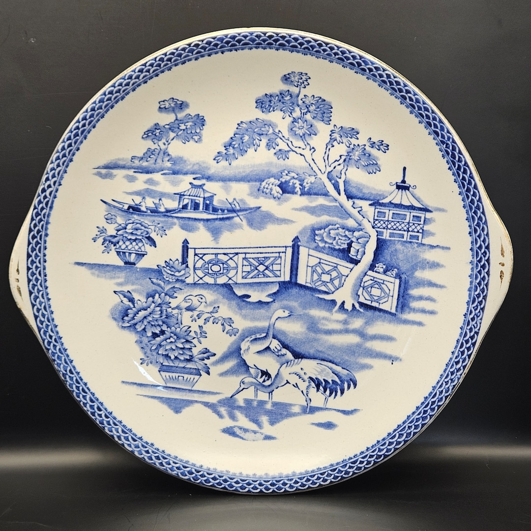 Antique English Blue and White Transferware "clyde" Plate by Thos Till ...