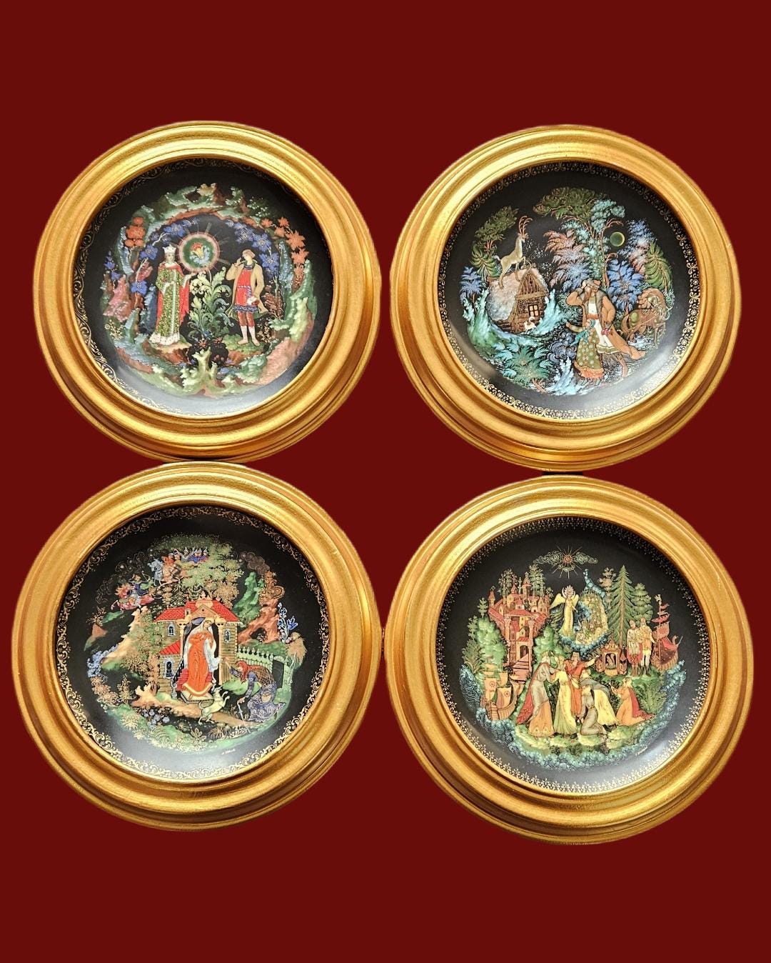 Set of 4 Vintage Russian Legends Collector Plates – Tianex / Bradex ...