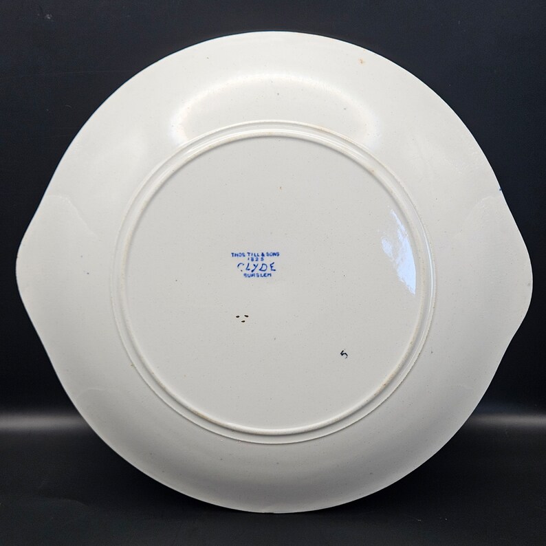 Antique English Blue and White Transferware "clyde" Plate by Thos Till ...