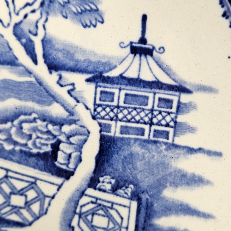 Antique English Blue and White Transferware "clyde" Plate by Thos Till ...