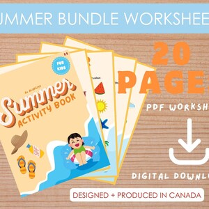 Printable Activity Worksheets Bundle for Kids | Summer Season Theme ...