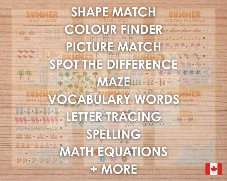 Printable Activity Worksheets Bundle for Kids | Summer Season Theme ...