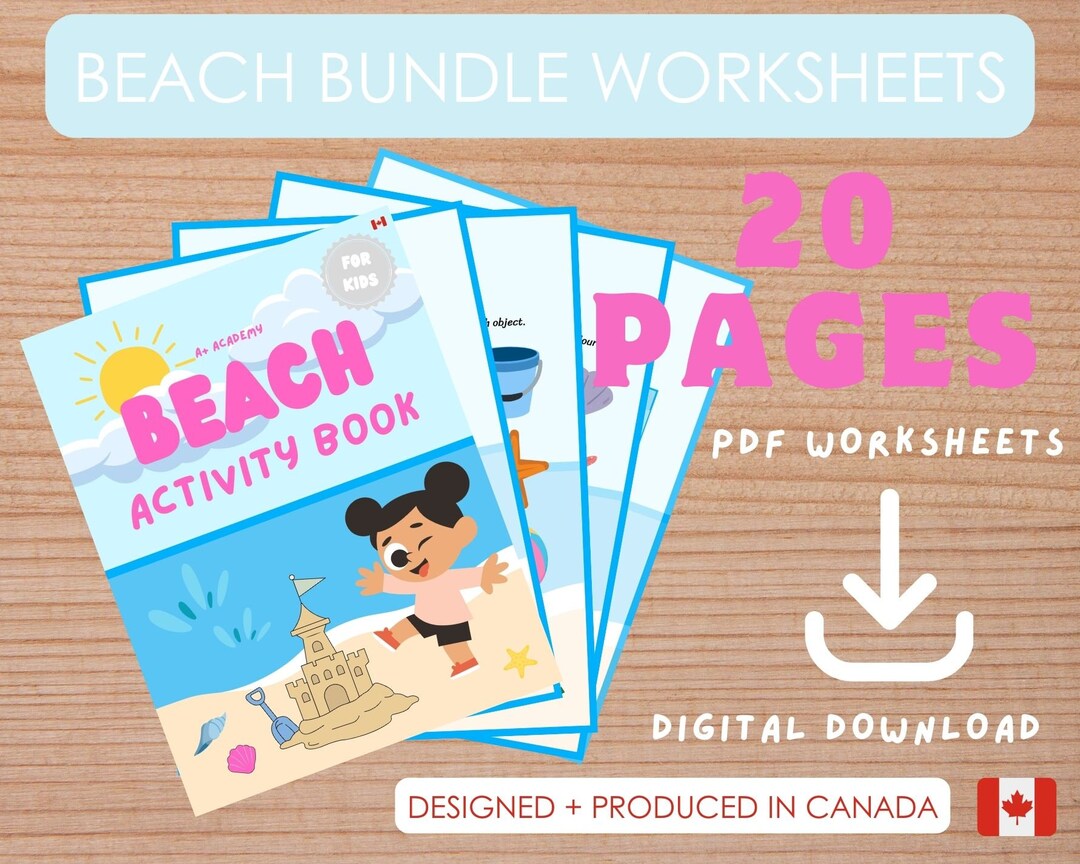 Printable Activity Worksheets Bundle for Kids | Summer Beach Theme ...
