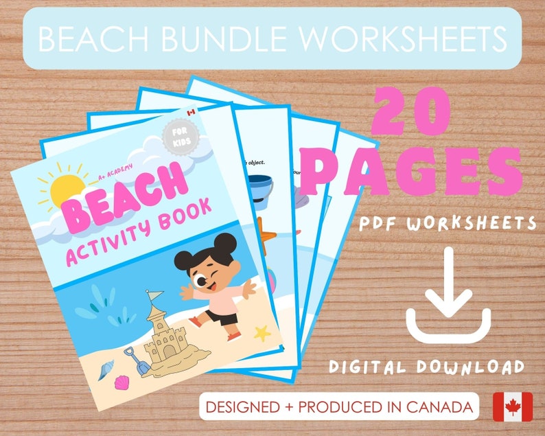 Printable Activity Worksheets Bundle for Kids | Summer Beach Theme ...