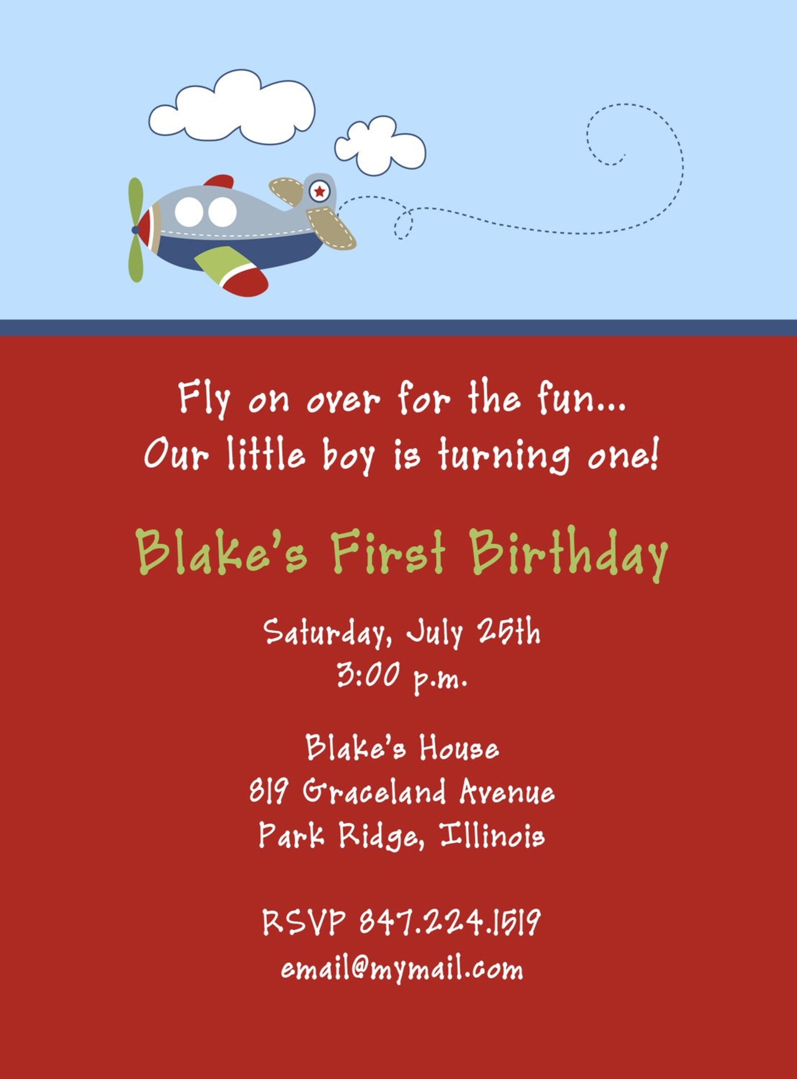 Airplane Invitation Printable Invitation Design Custom - Etsy