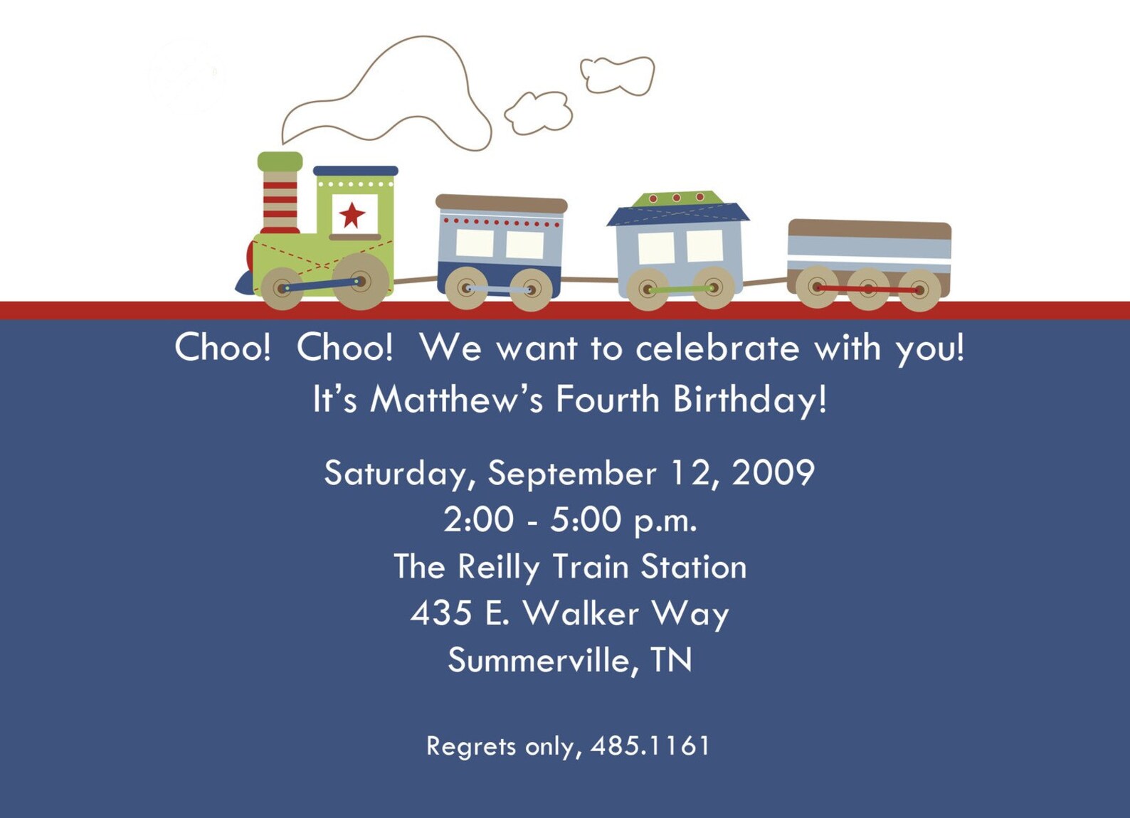 Trains Birthday Invitation, Printable Invitation Design, Custom Wording ...