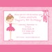 Little Ballerina Invitation, Printable Invitation Design, Custom ...