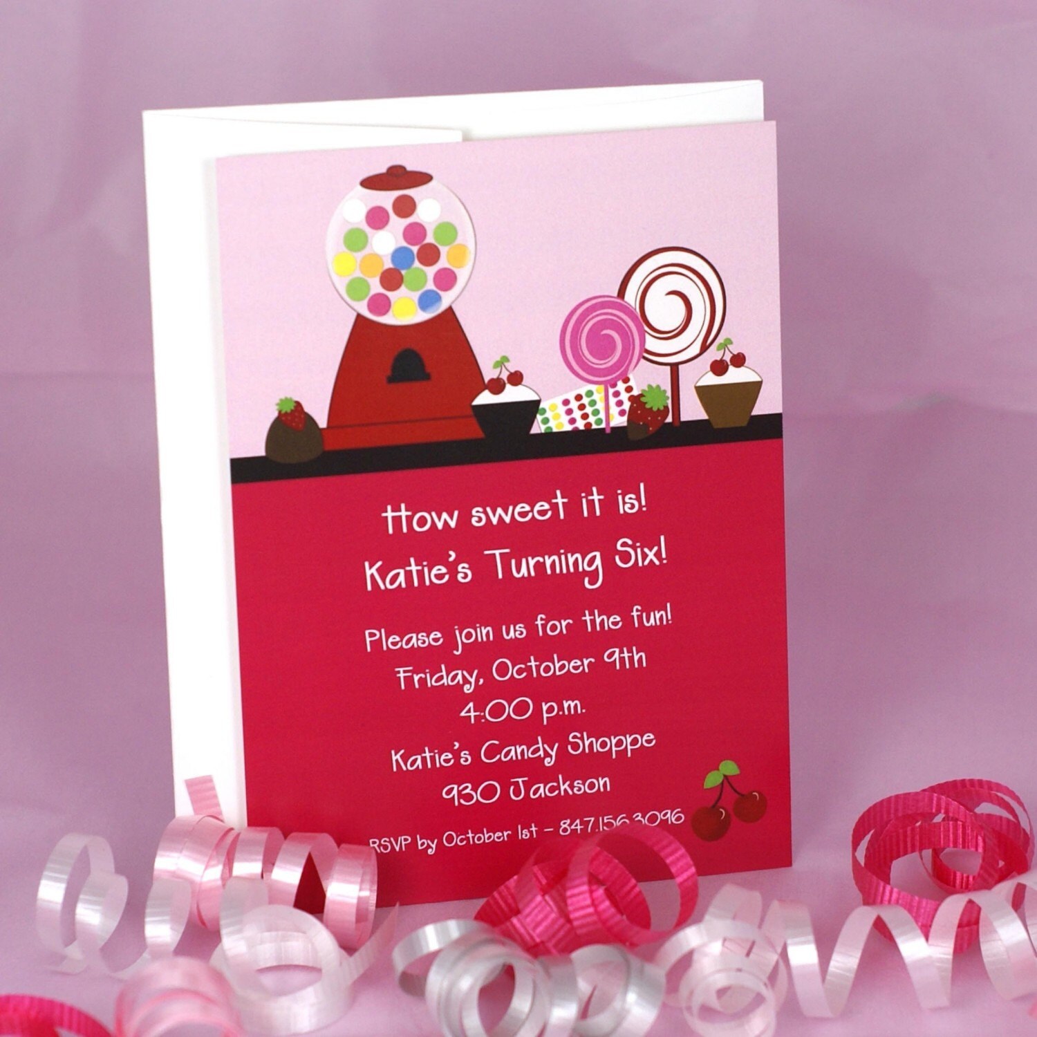 Candy Sweet Shop Invitation, Printable Invitation Design, Custom ...