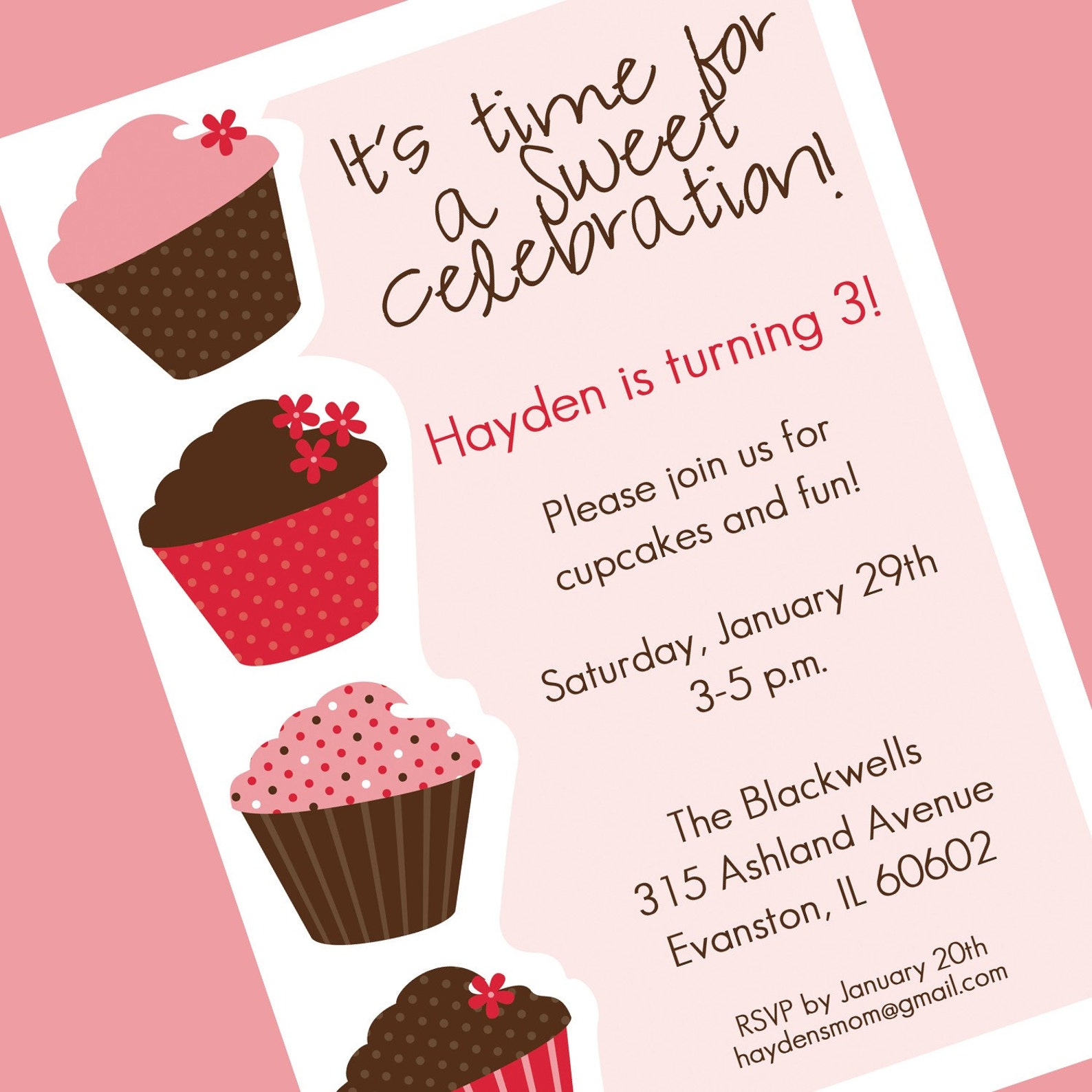 Little Cupcakes Invitation Cupcakes Printable Invitation - Etsy