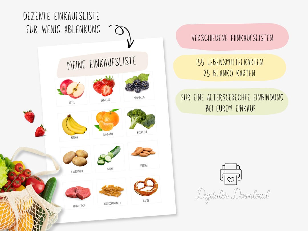 Shopping List for Kids, Montessori, Participation, Grocery, Shopping ...