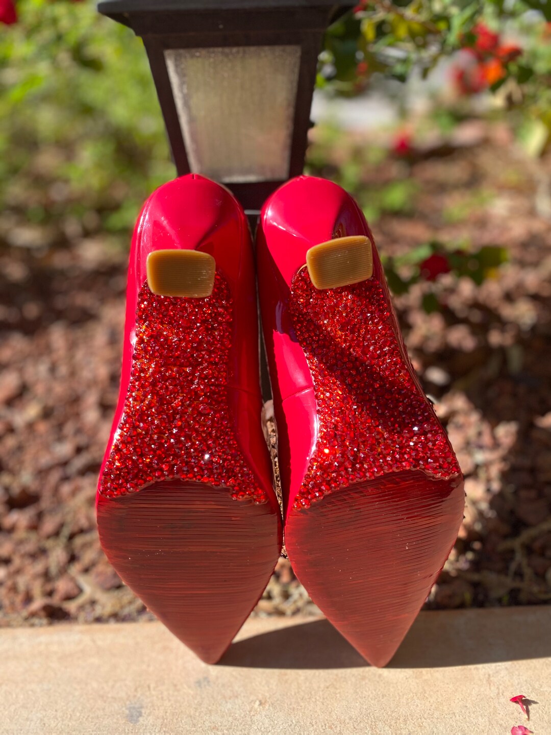 Crystal Red Bottom Heels, Kitten Pumps | Formal, Party, Y2K, Prom, Red ...
