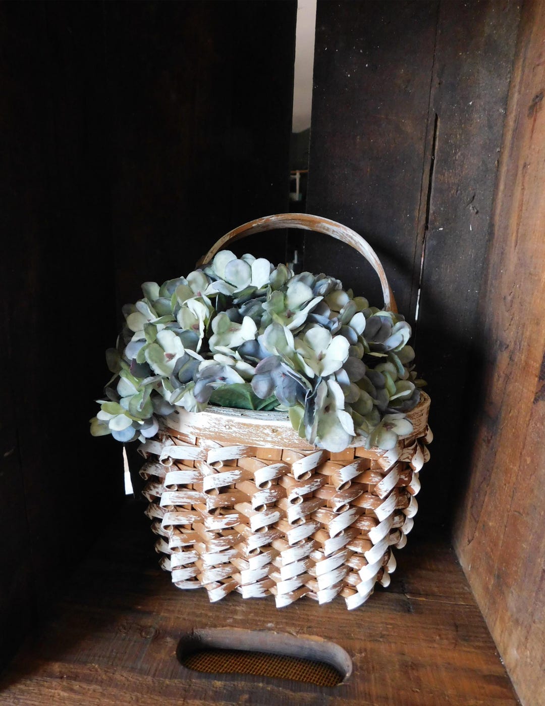 Flower Arrangement, Basket, French Country Cottage Decor - Etsy