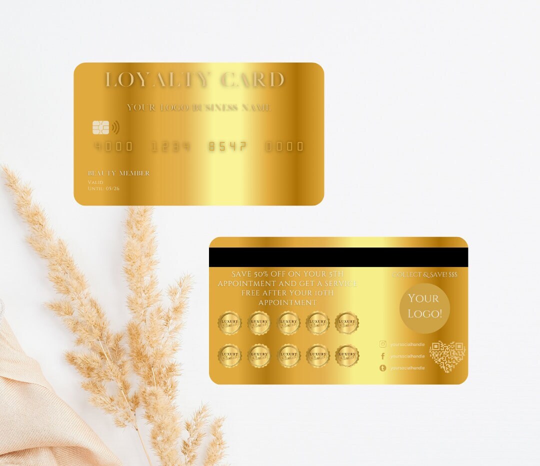 Beauty Loyalty Card, Rewards Card, Esthetician Template, Lash Template ...