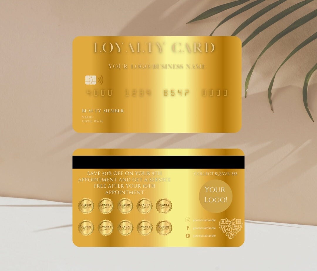 Beauty Loyalty Card, Rewards Card, Esthetician Template, Lash Template ...
