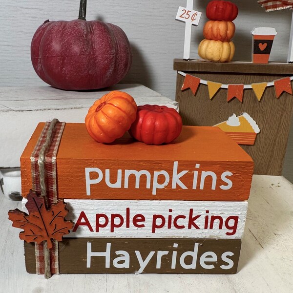 Fall Book Stack - Etsy