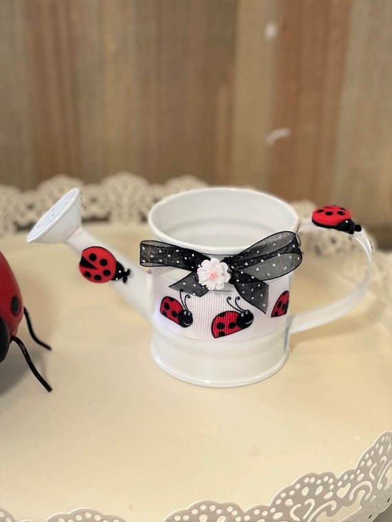 Ladybug Mini Watering Can Tiered Tray Decor Ladybug Decor | Etsy